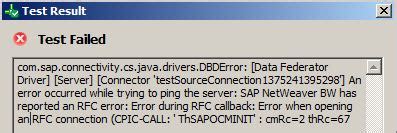 Solved Can T Connect From IDT Relational Connection To BW SAP