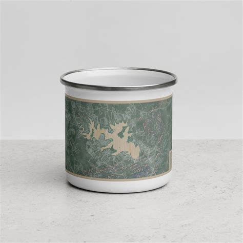 Canyon Lake Texas Map Enamel Mug In Afternoon — Jace Maps