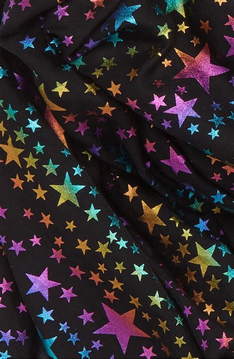 Stella Mccartney Rainbow Foil Star Modal And Silk Scarf Nordstrom