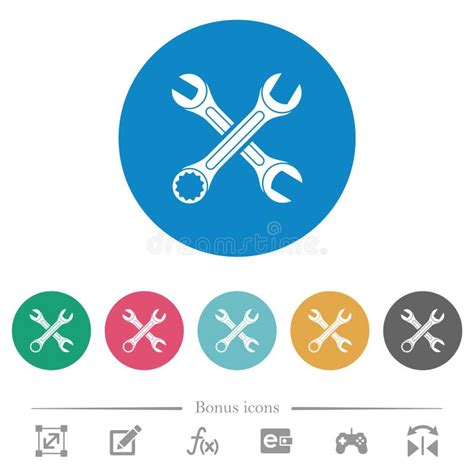 Dos Iconos Redondos Planos Ilustración Del Vector Ilustración De