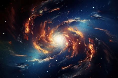 Premium Ai Image Mesmerizing Spiral Galaxy In Outer Space Generative Ai