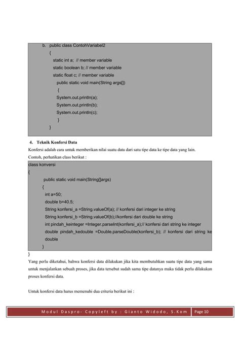modul praktikum dasar dasar pemrograman java pdf