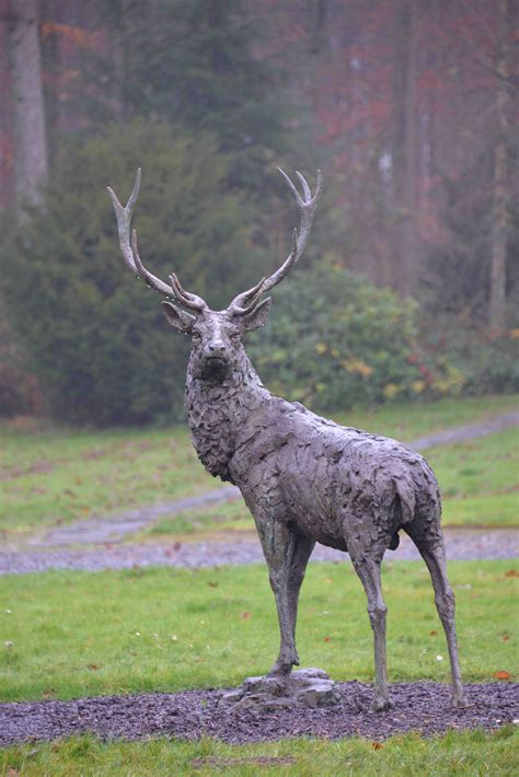 Life Size Stag Bronze Sculpture By Artofit