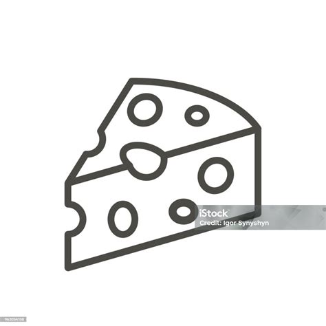 Kaas Pictogram Vector Lijn Melk Product Symbool Geïsoleerd Trendy