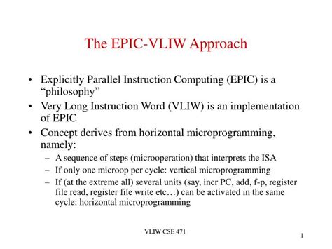Ppt The Epic Vliw Approach Powerpoint Presentation Free Download Id1491900