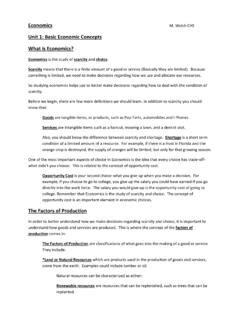 Unit 1 Basic Economic Concepts Unit 1 Basic Economic Concepts Pdf