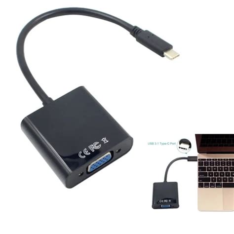 Usb C Usb31 Type C For Adapter Cable Vga Male To Vga Female Video