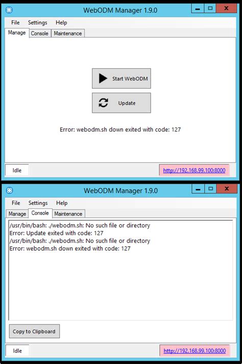 Error Webodmsh Down Exited With Code 127 General Help