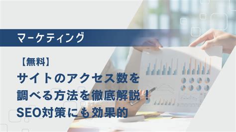 【無料】サイトのアクセス数を調べる方法を徹底解説！seo対策にも効果的