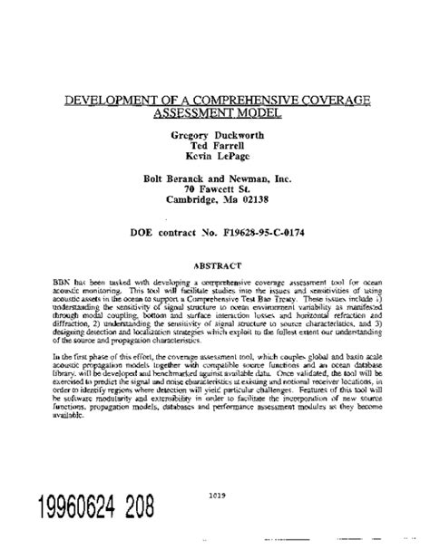 Pdf Development Of A Comprehensive Coverage Assessment Model Kevin