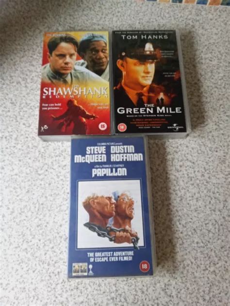 THE GREEN MILE SHAWSHANK REDEMPTION PAPILLON VHS PAL UK Video Bundle