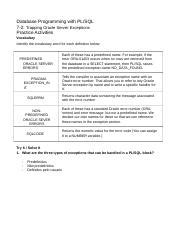 Plsql Practice Docx Database Programming With Pl Sql
