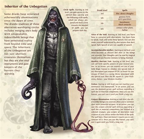 The Inheritor Of The Unbegotten An Aberrant Druid Subclass Oc Art