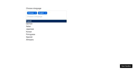 Multi Selects Codesandbox