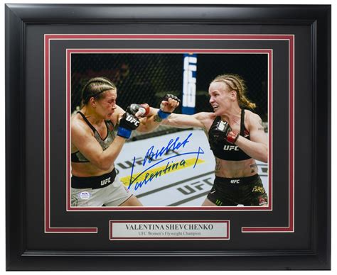Bullet Valentina Shevchenko Signed 16x20 Custom Framed Photo
