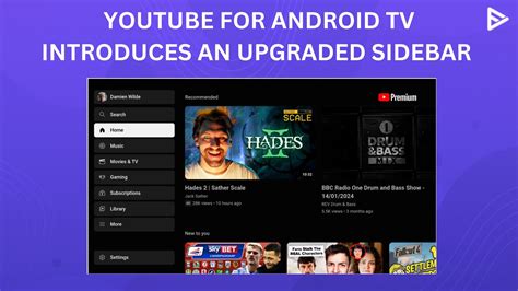 YouTube For Android TV Gets A New Sidebar Animation