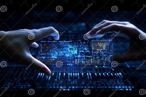Hand Reaching Out To Touch An Interactive Data Screen Symbolizing The