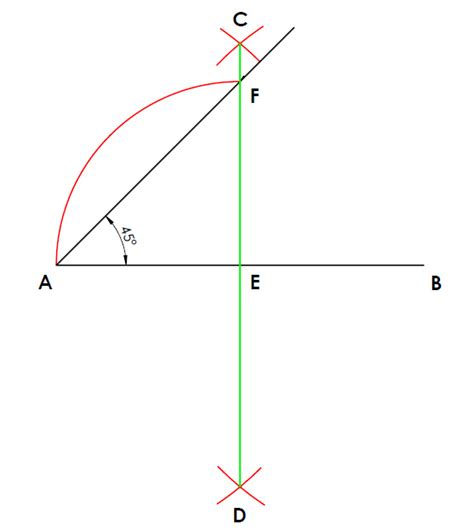 Constructing A 45 Angle Technical Graphics