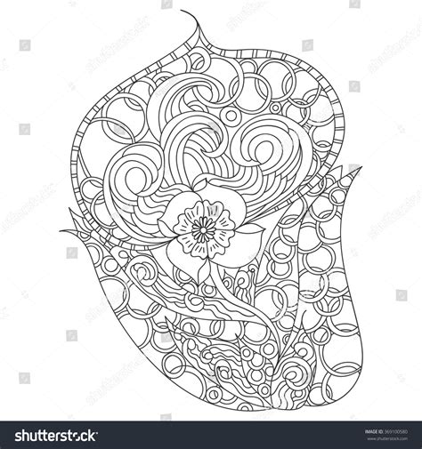 Black White Hand Drawn Line Art Stock Vector Royalty Free 369100580
