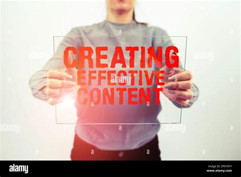 Conceptual Display Creating Effective Content Business Idea Valuable Information Informative
