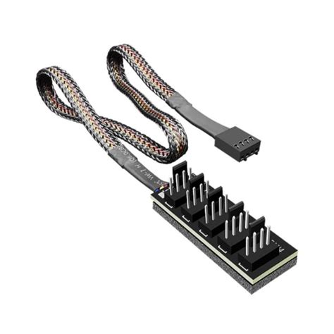 Coolmoon Desktop Computer Cpu Chassis Fan 4pin Pwm Hub 1 To 5 4pin