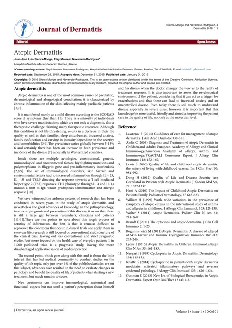 PDF Atopic Dermatitis