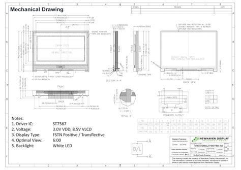 Nhd C12864lz Fsw Fbw 3v3 Newhaven Display International Newhaven Display International Nhd