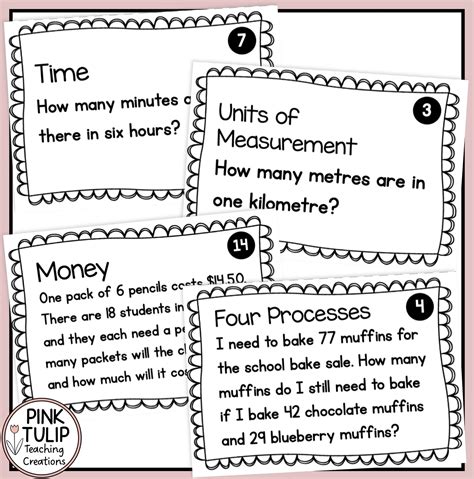 maths problem solving worded question task cards etsy