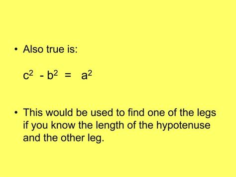 Pythagorean Theorem 114 Ppt