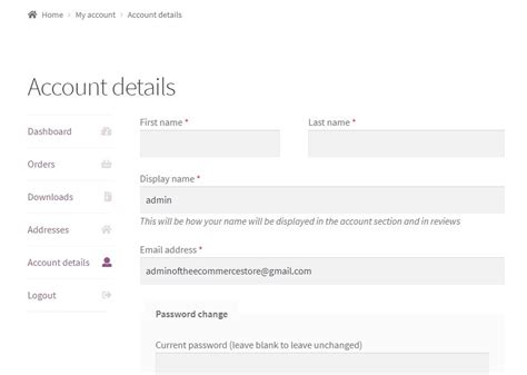 How To Remove The Last Name Field From The My Account Page In