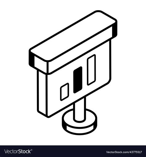 A Data Presentation Isometric Line Icon Design Vector Image