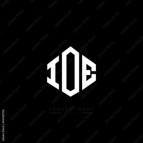 IOE Letter Logo Design With Polygon Shape IOE Polygon Logo Monogram IOE Cube Logo Design IOE