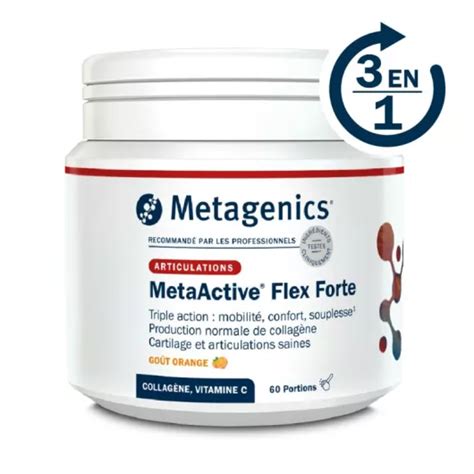 Metaactive Flex Forte Metagenics Collagène Et Cartilage 60 Portions