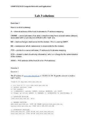 Lab3 Solution COMP 3331 9331 Computer Networks And Applications Lab