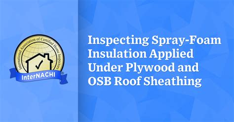 Inspecting Spray Foam Insulation Applied Under Plywood And Osb Roof