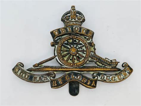 Original Ww2 British Army Royal Artillery Kings Crown Cap Badge £1200