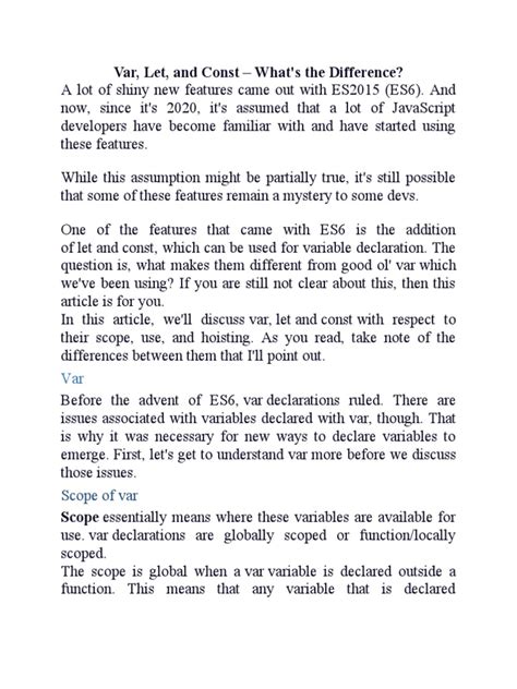 Variable Declarations Approches Pdf Scope Computer Science Variable Computer Science