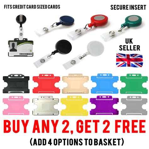 Id Badge Card Holder School Work Pass Visitor Metal Clip Lanyard Neck