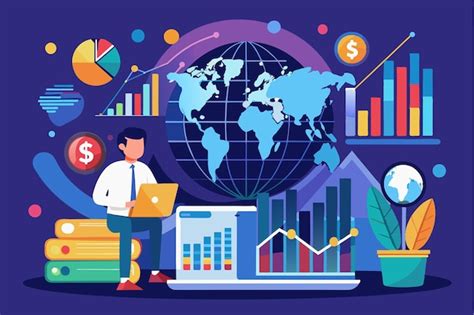 A Stock Market Analyst Evaluates Global Data Trends Using Charts Graphs