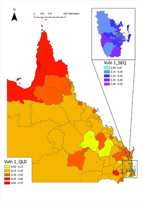 Spatial Distribution Of The Proportion Of Developmental Vulnerable On