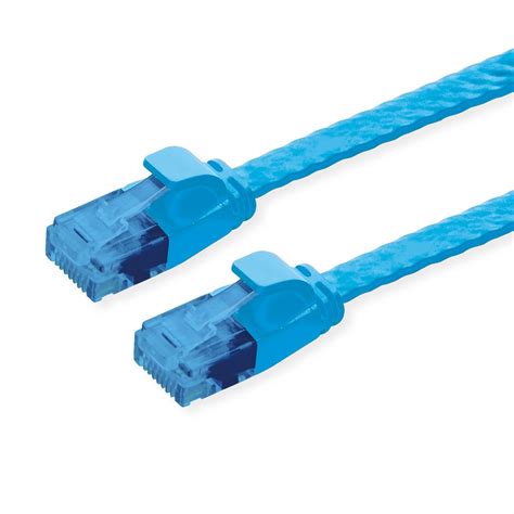 VALUE UTP Patch Cord Cat 6A Class EA Extra Flat Blue 3 M SECOMP
