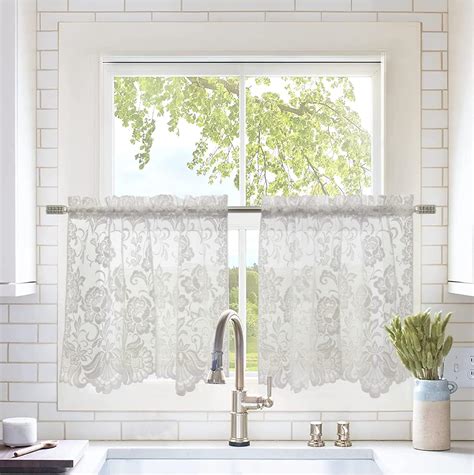 Loft Living Louis Embroidered Floral Lace Window Curtain