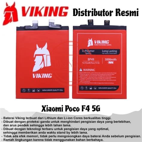 Jual Baterai VIKING Xiaomi Poco F4 5G BP49 Battery Double Power Shopee Indonesia