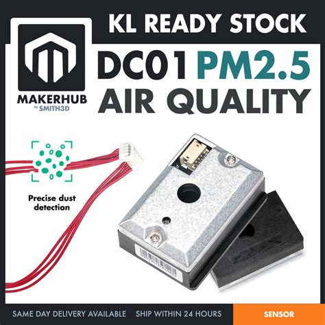 Pm2 5 Air Quality Sensor Module Digital Dust Detector Dc01 Makerhub Malaysia Robotic And