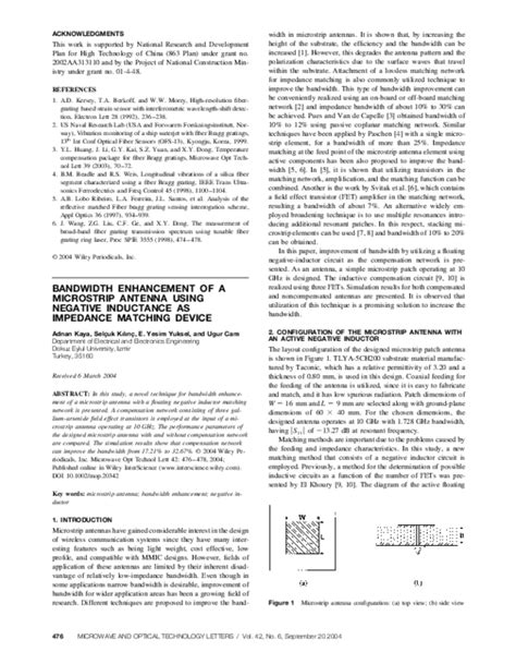 Pdf Bandwidth Enhancement Of A Microstrip Antenna Using Negative Inductance As Impedance