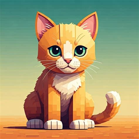 Minecraft Kitty Whimsical Minecraft Kitten In 8 Bit Pixel