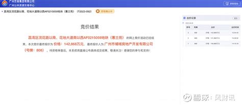凰家速地｜保利发展1429亿元拿下荔湾区蕙兰苑地块 来源： 凤凰网房产广州站6月26日下午，广州第二批供地竞价出让。经过多轮竞价，荔湾区浣花