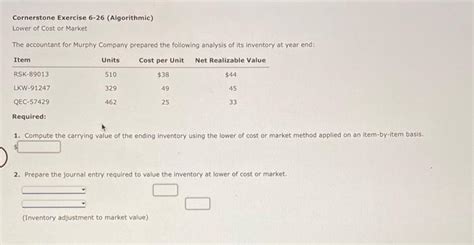 Solved Cornerstone Exercise 6 19 Algorithmic Applying The