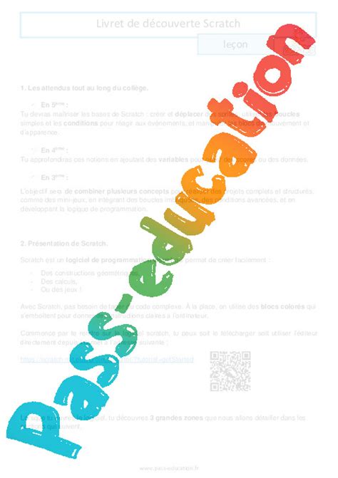 Cours Algorithme Programmation 3ème