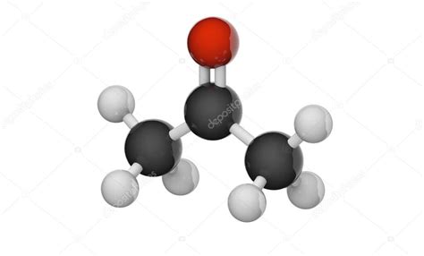 Fórmula química estructural y estructura molecular de acetona Para la